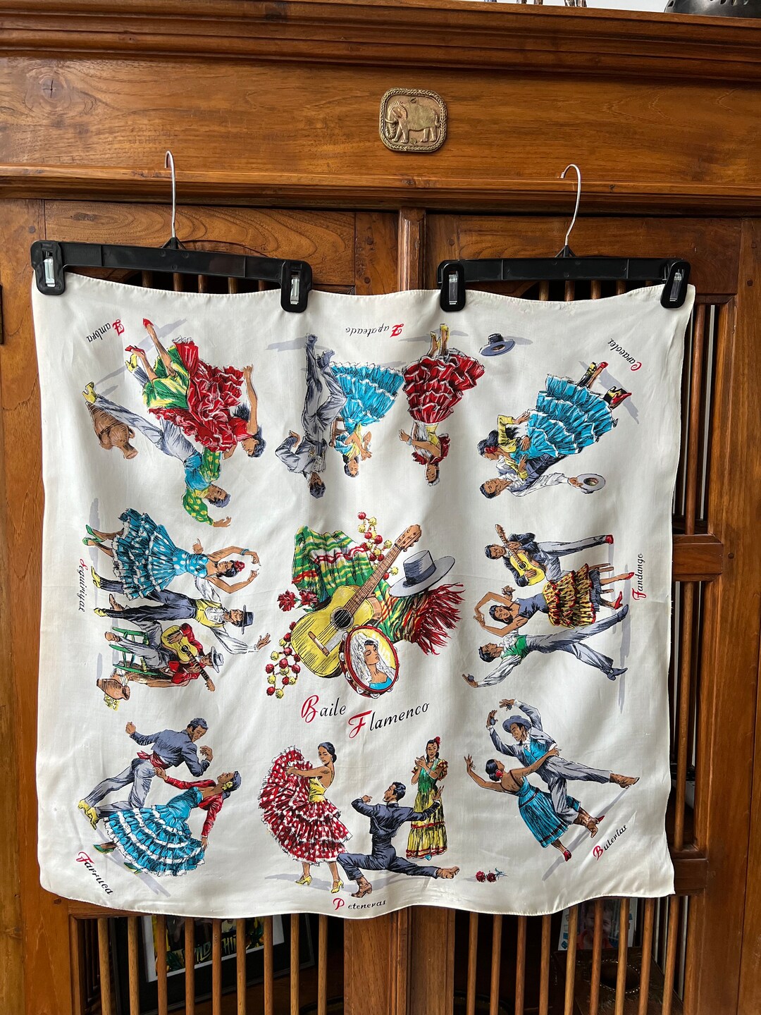 Vintage From 1950-60s Spanish Flamenco Dance Scarf/ Spain Souvenir ...