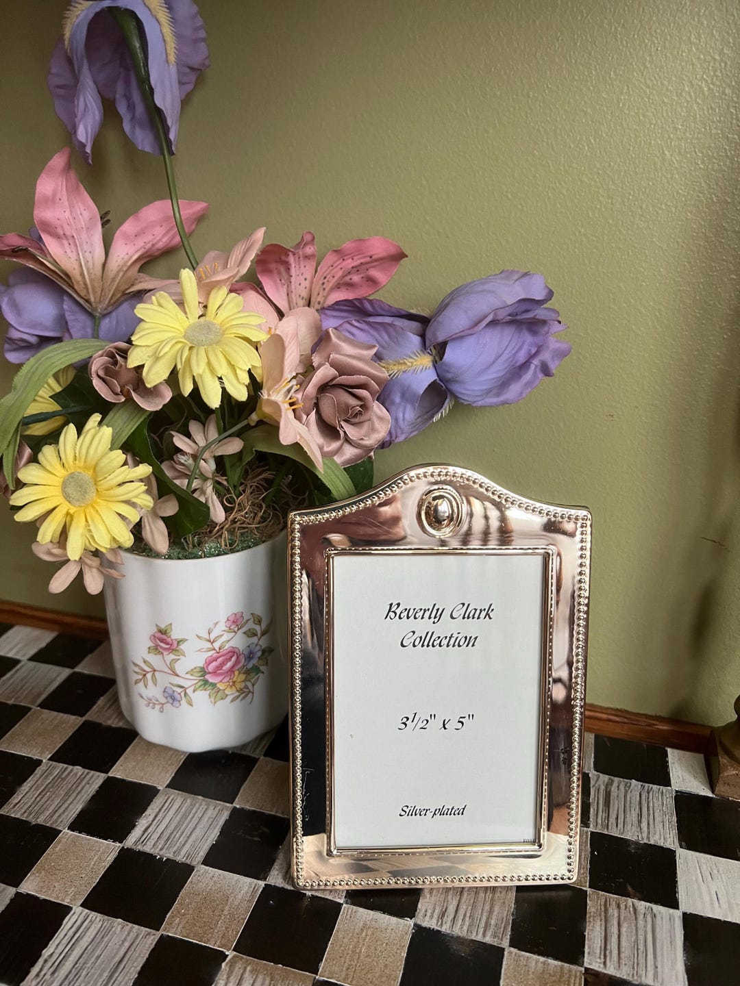 Vintage Small Picture Frame 3.5 X 5 Image Size Godinger Beverly Clark ...