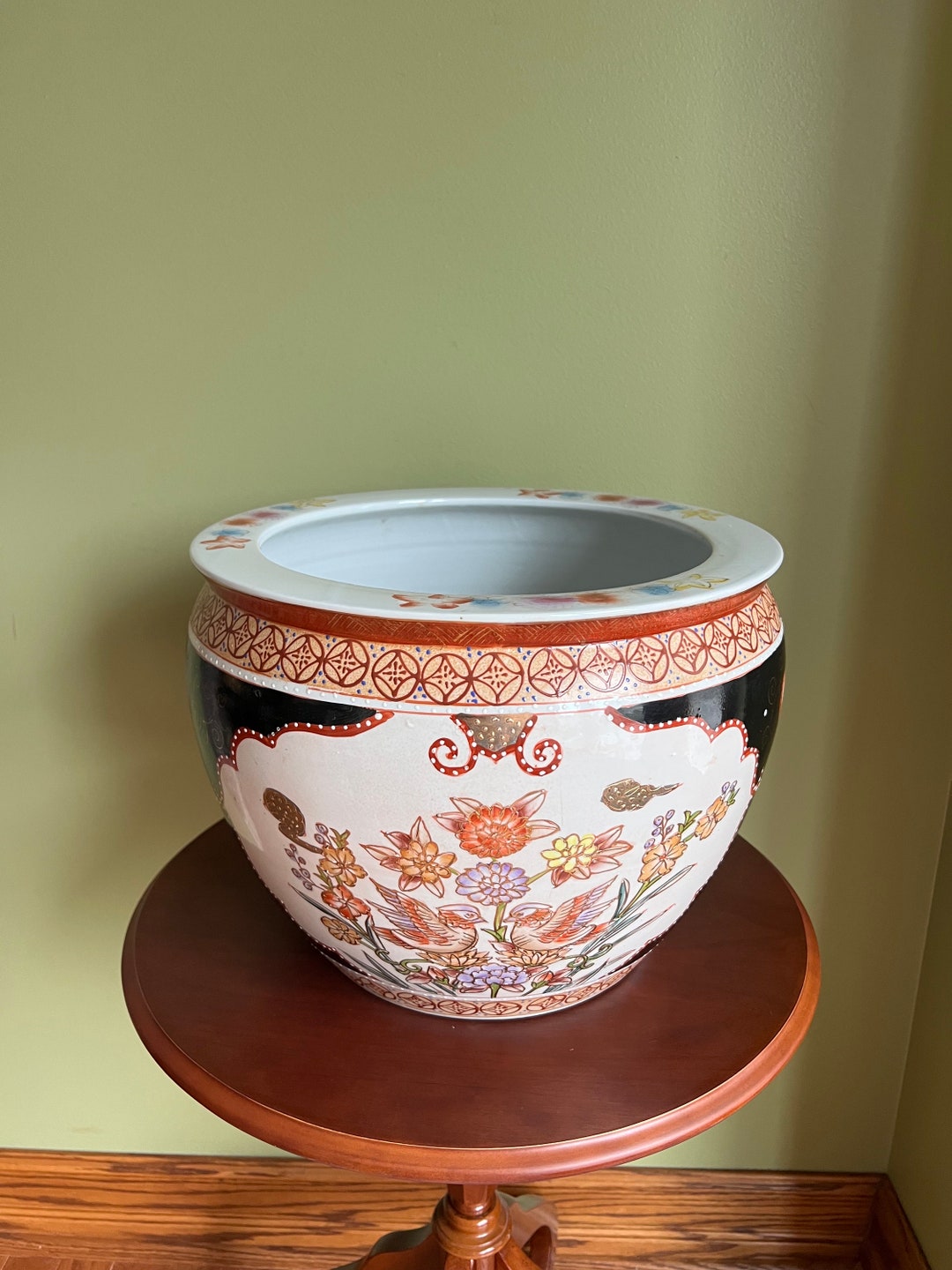 Vintage Chinese Planter / Large Chinoiserie Pot - Etsy