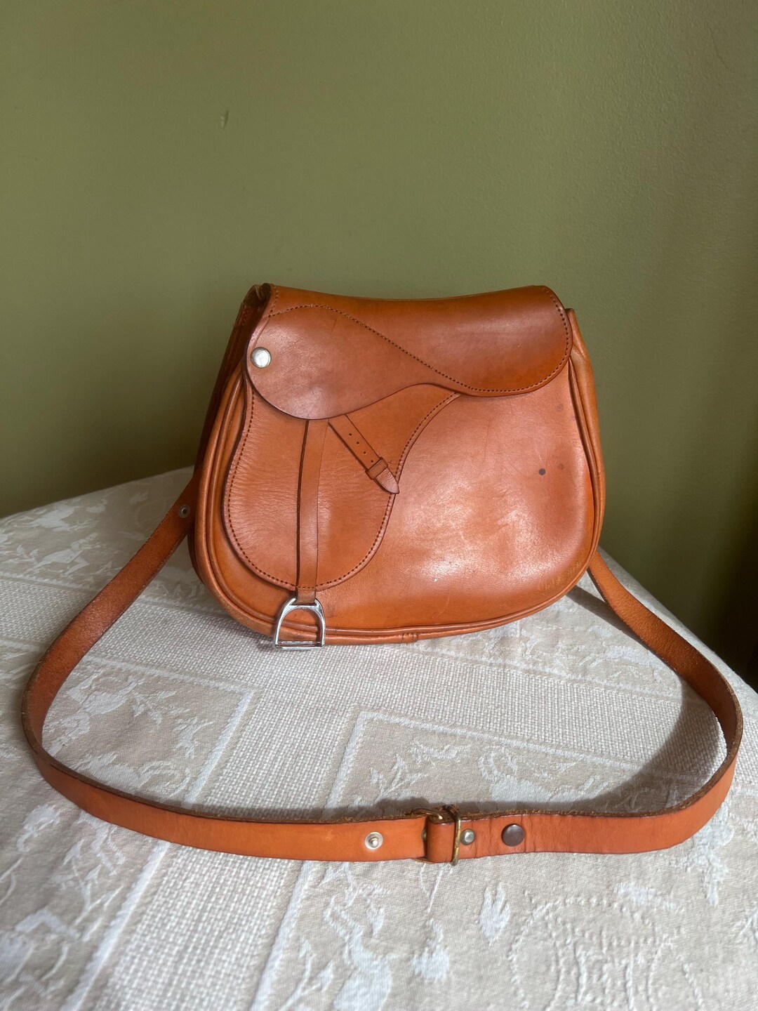 Vintage Mexican CASA ZEA Leather Saddle Bag/equestrian Shoulder Bag ...