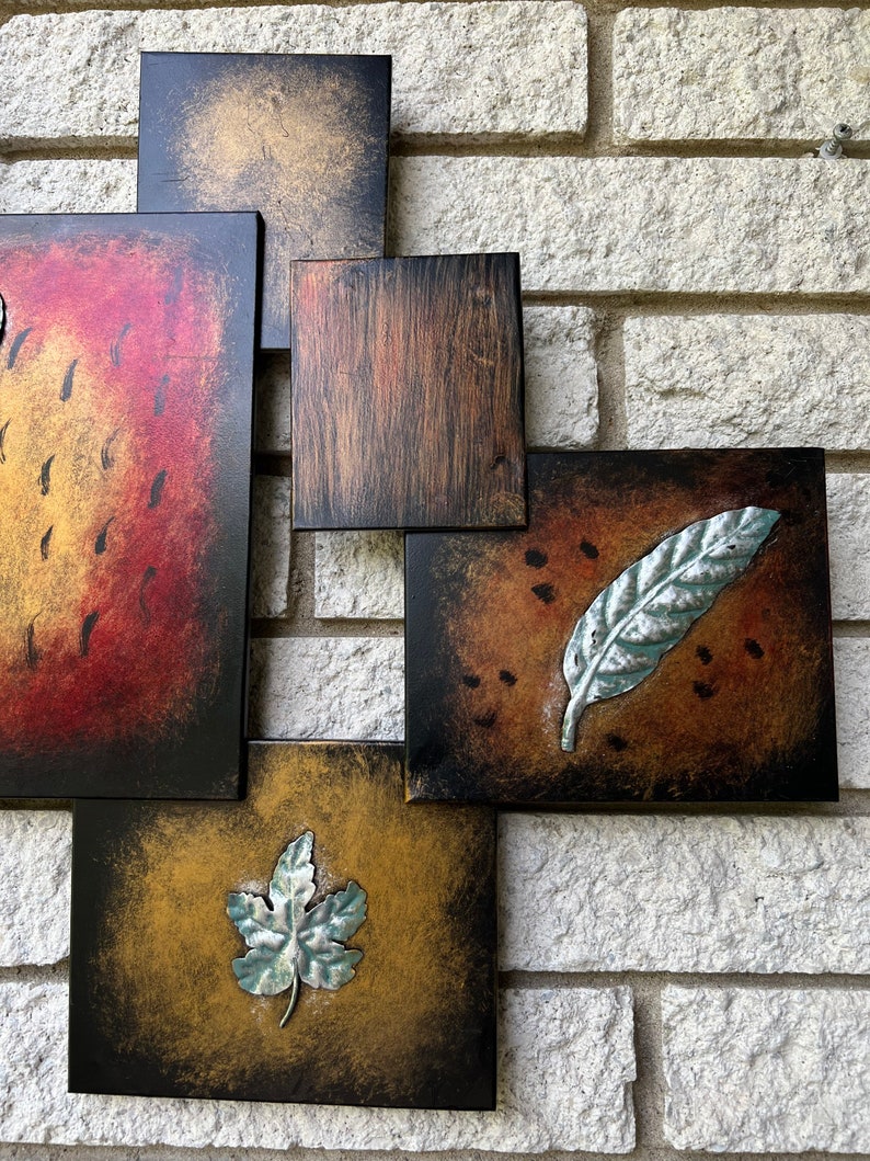 Modern Dimensional Look Metal Art Wall Hanging - Etsy