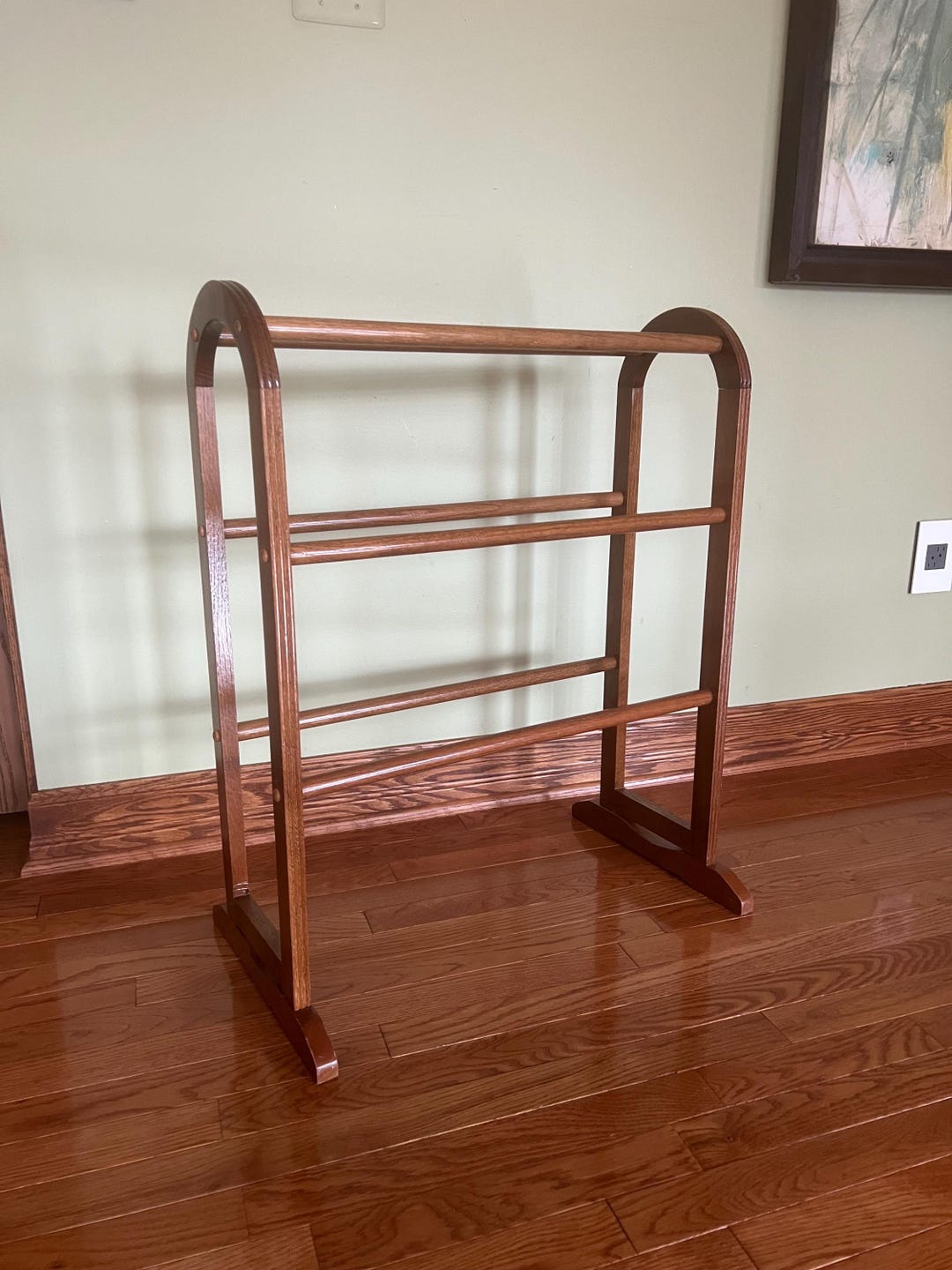 Vintage Solid Wood Blanket Rack/primitive Wood Quilt Rack/wooden ...