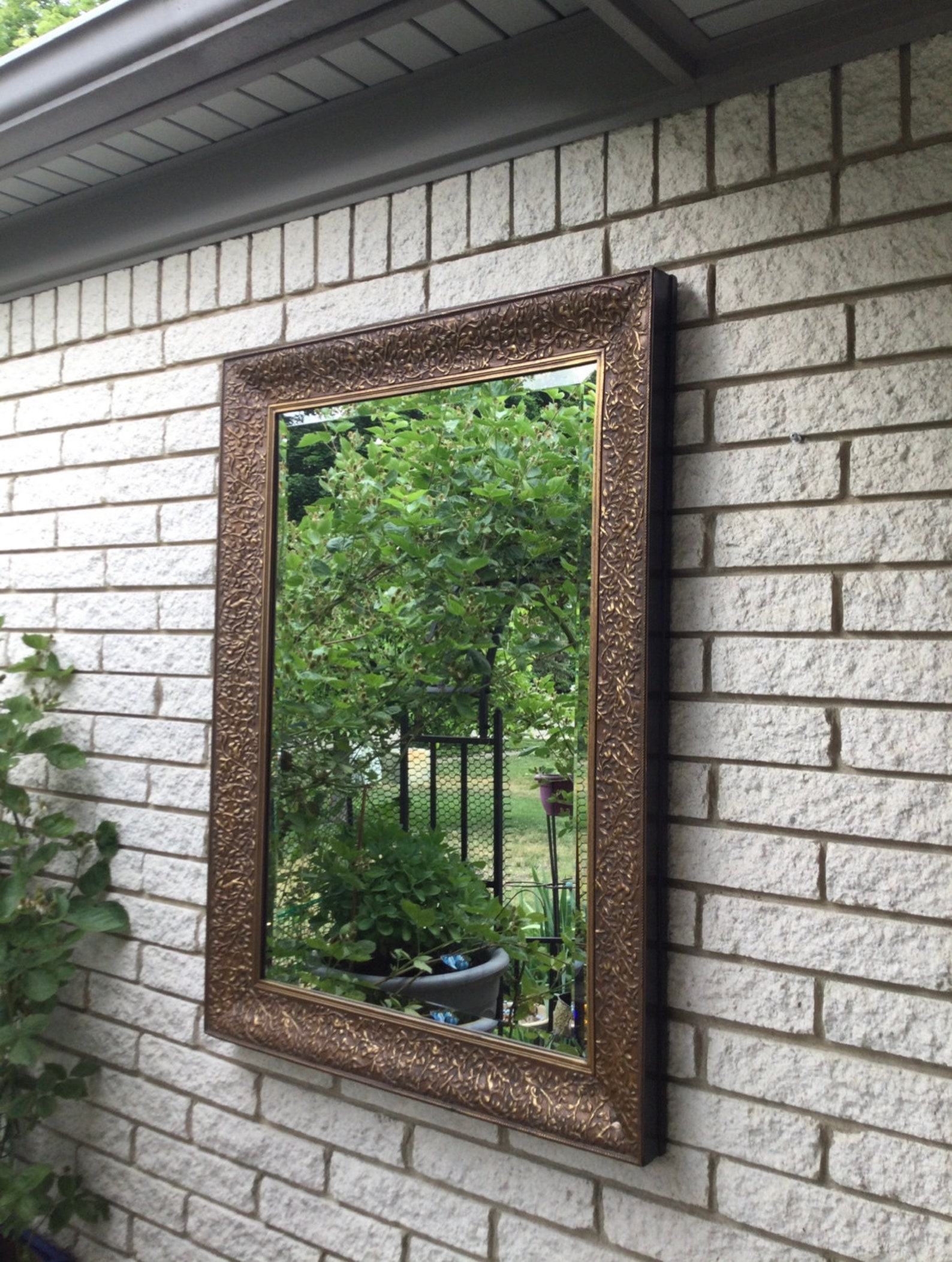 Vintage Ethan Allen Mirror/xl Entry Mirror/art Nouveau Style Wall ...