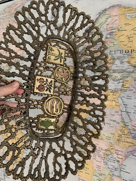 Vintage Tamar Israeli Brutalist Brass Centerpiece/jerusalem | Etsy