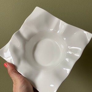 Vintage Dudson England Fine China White Plate/ Wavy Edges White ...