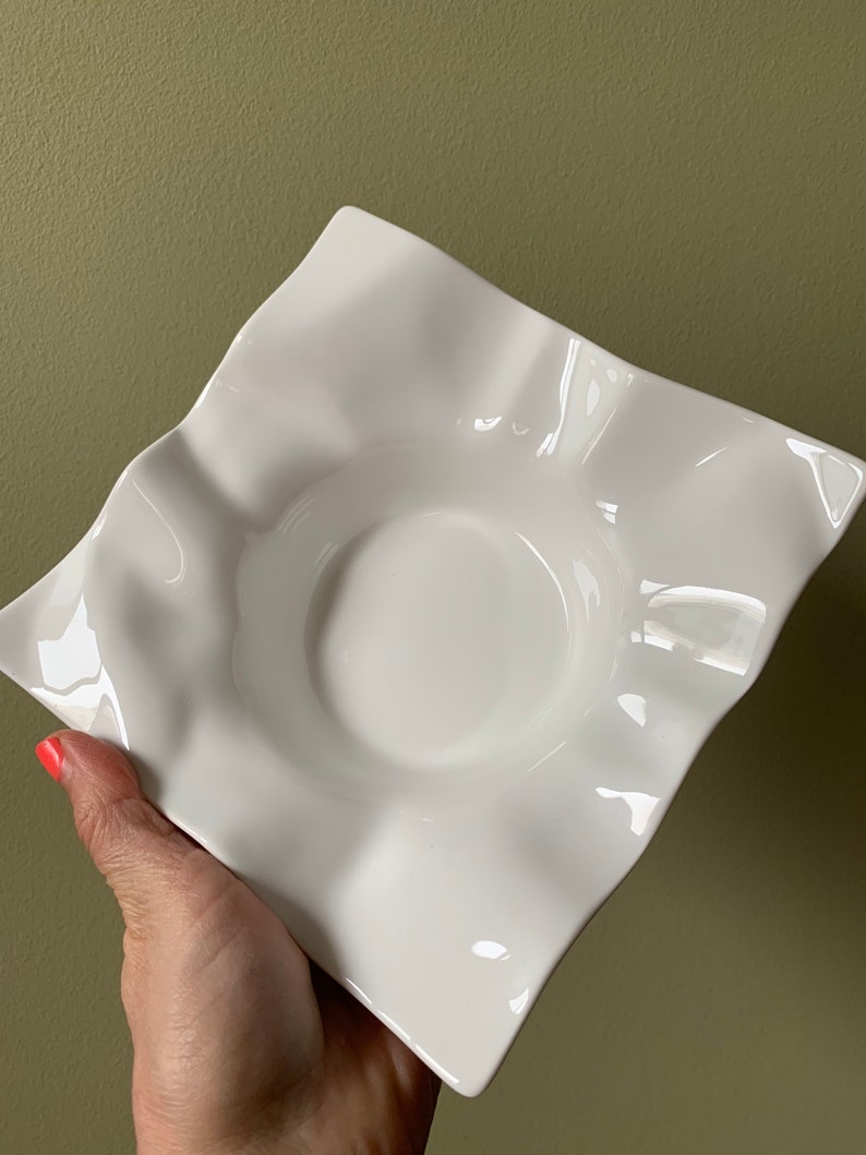 Vintage Dudson England Fine China White Plate/ Wavy Edges - Etsy