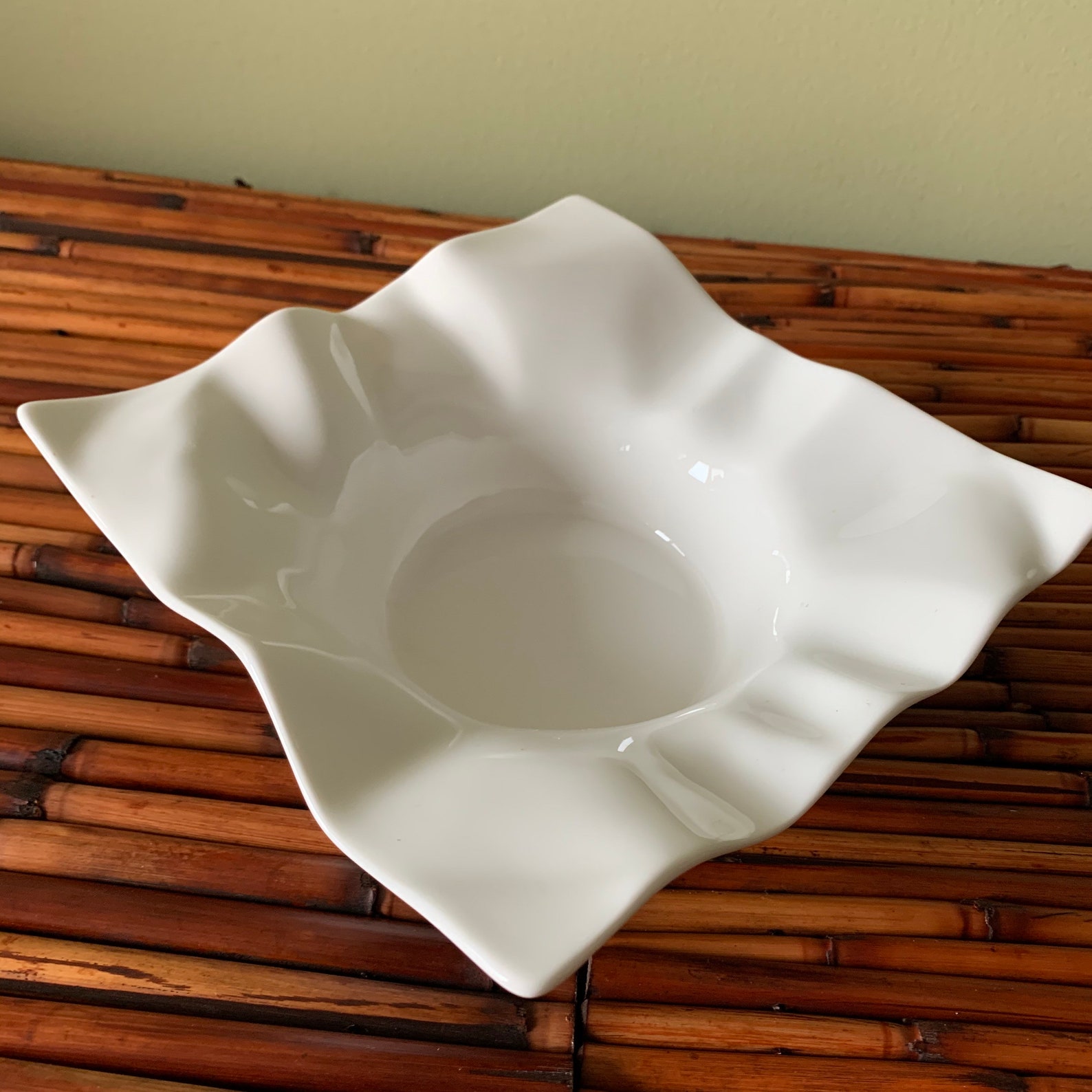 Vintage Dudson England Fine China White Plate/ Wavy Edges | Etsy