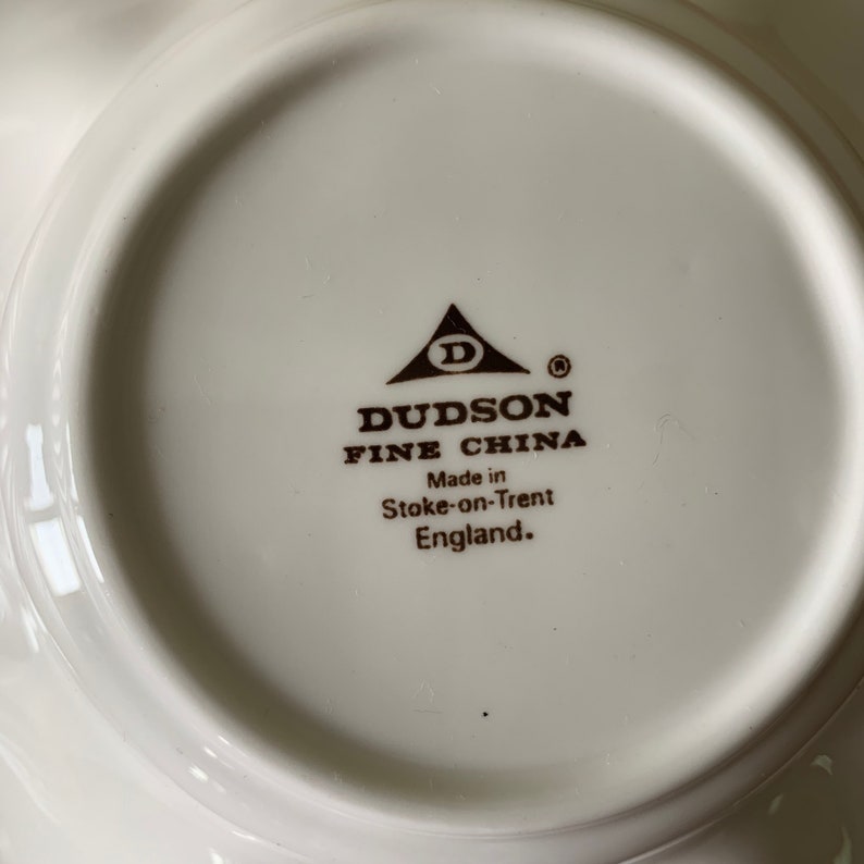 Vintage Dudson England Fine China White Plate/ Wavy Edges | Etsy