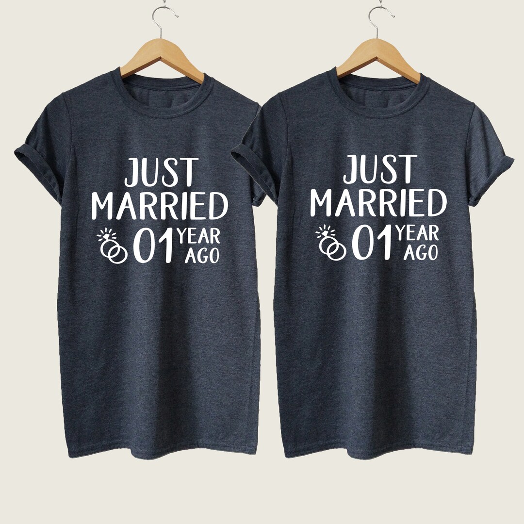 1st 1 Year Wedding Anniversary Shirts for Couples, First Anniversary ...