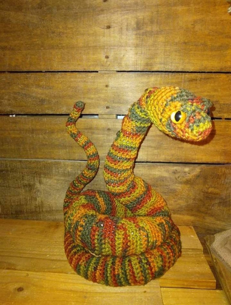 Snake Crochet Handmade to Order Choose Any Color Theme Wired Poseable ...