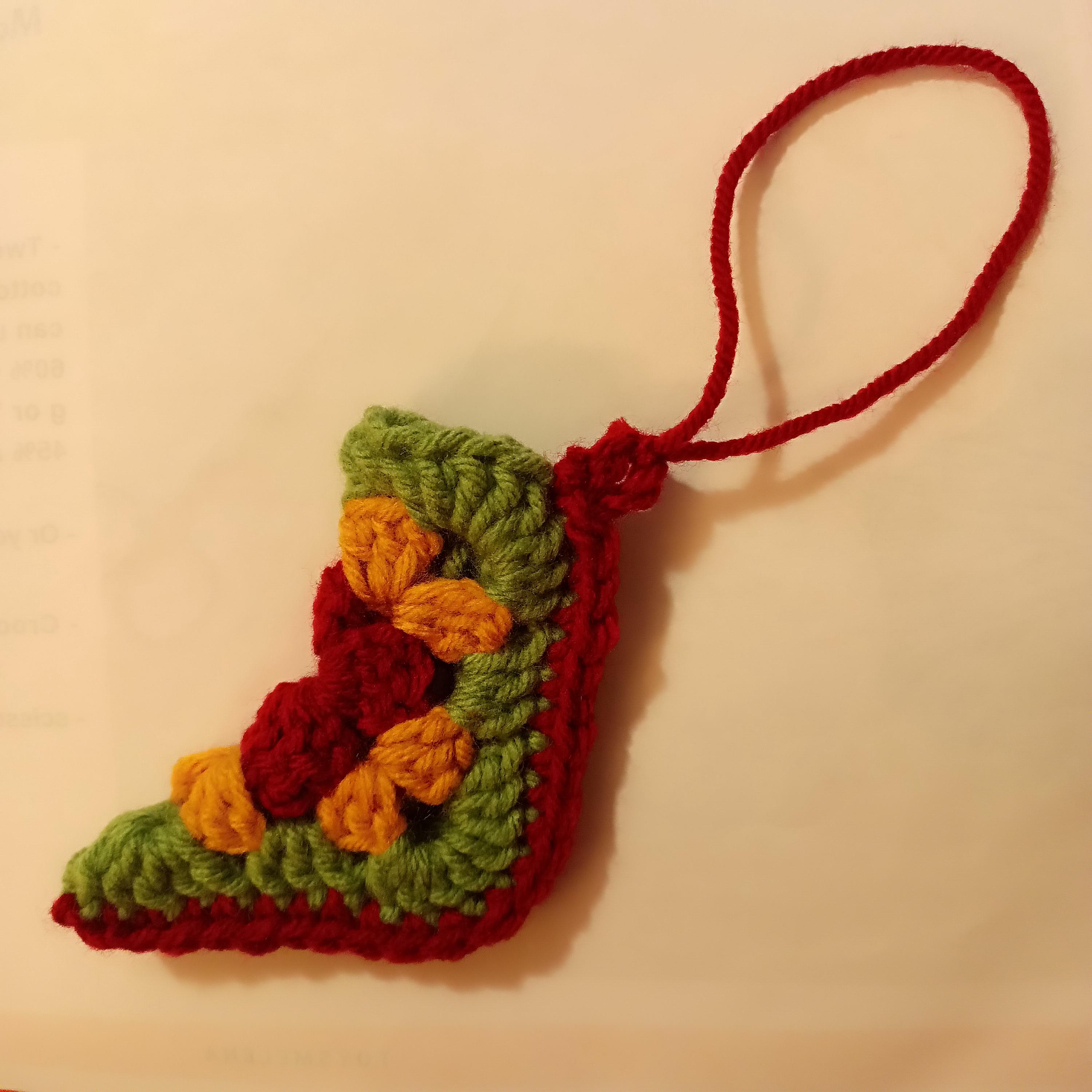 Crochet Granny Square Stocking Pattern Christmas Decoration Ornament ...