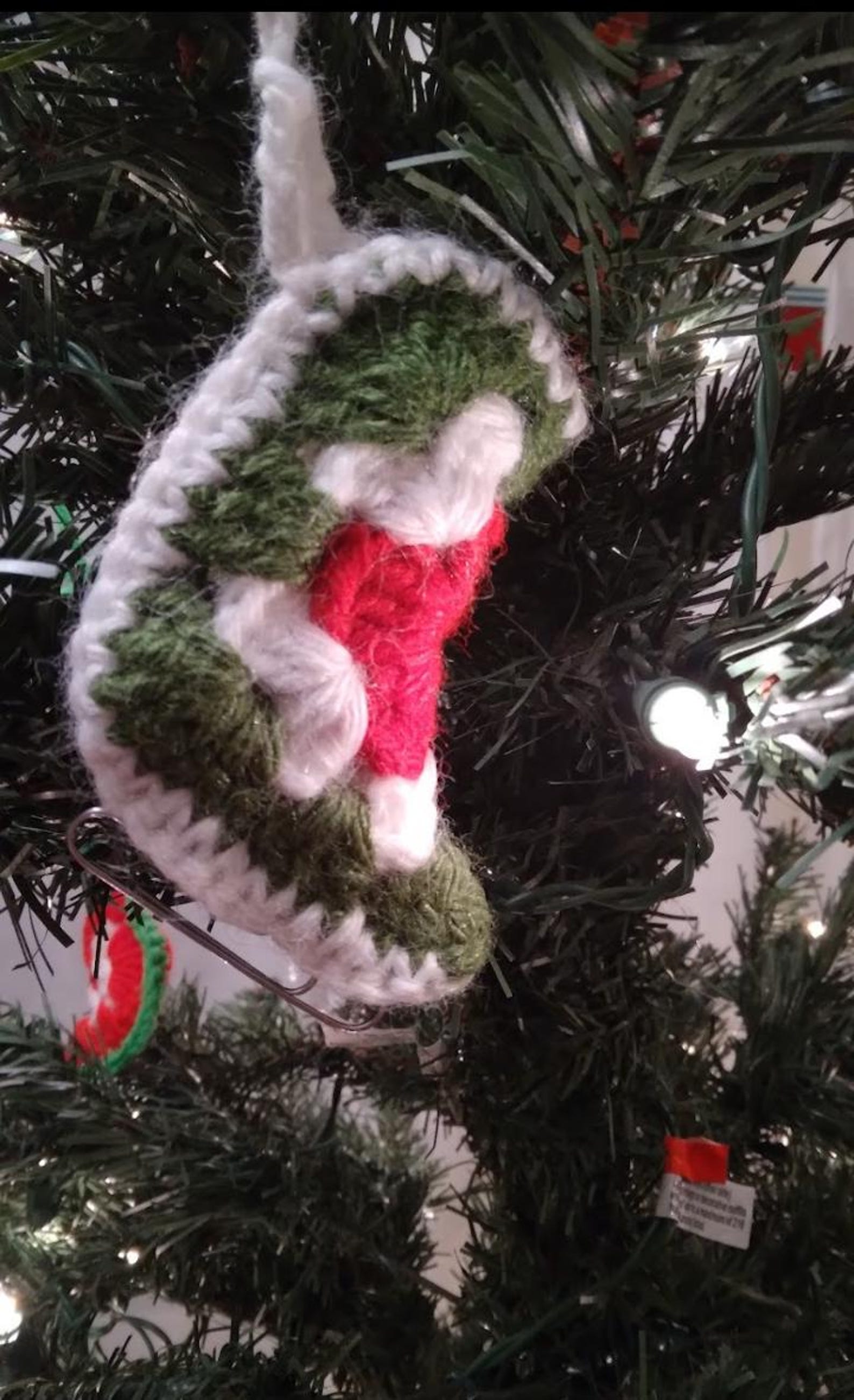 Crochet Granny Square Stocking Pattern Christmas Decoration Ornament ...