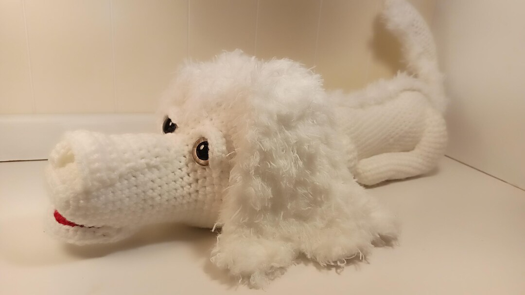 Handmade Crochet White Falkor Plush, Neverending Story Luck Dragon ...