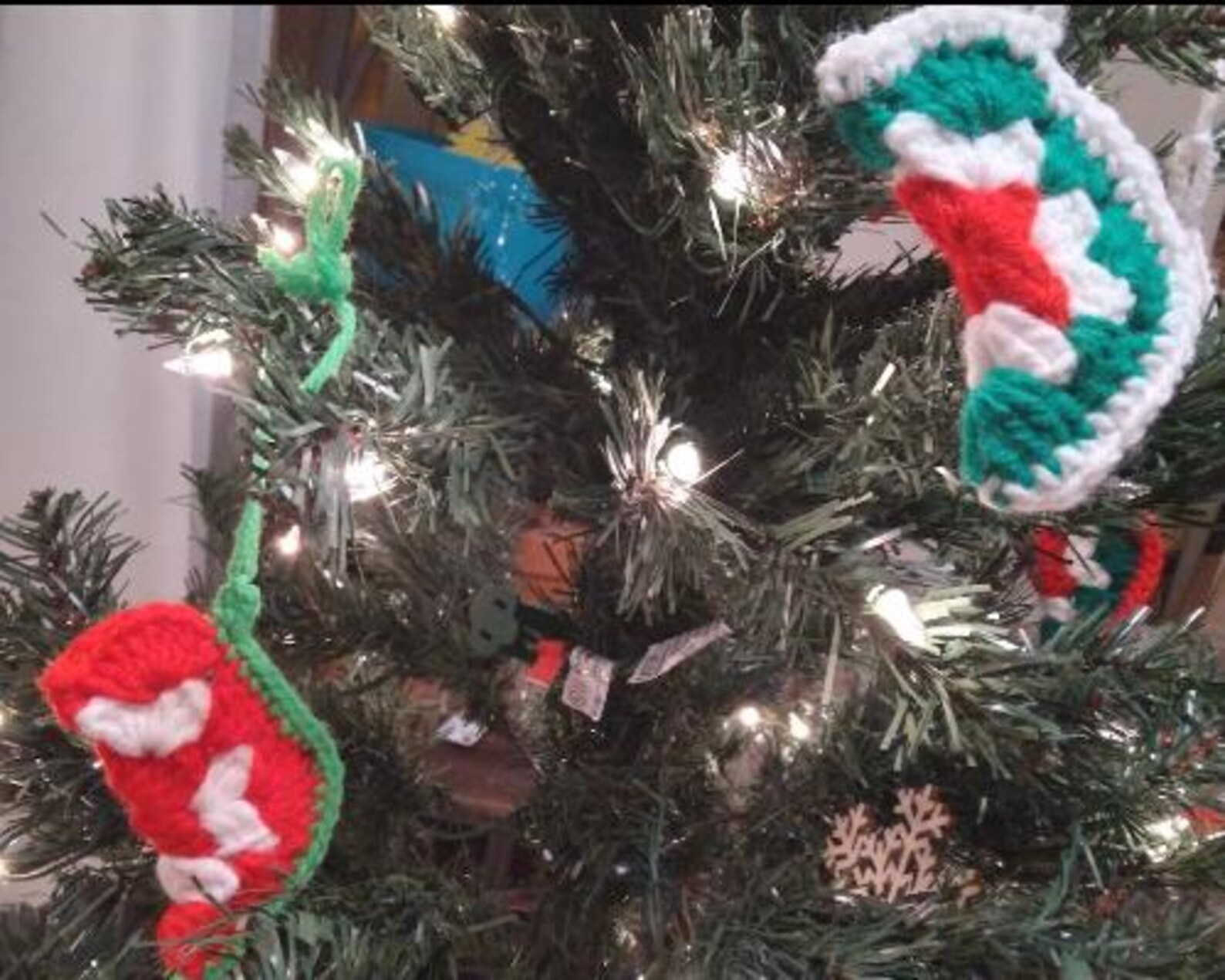 Crochet Granny Square Stocking Pattern Christmas Decoration Ornament ...