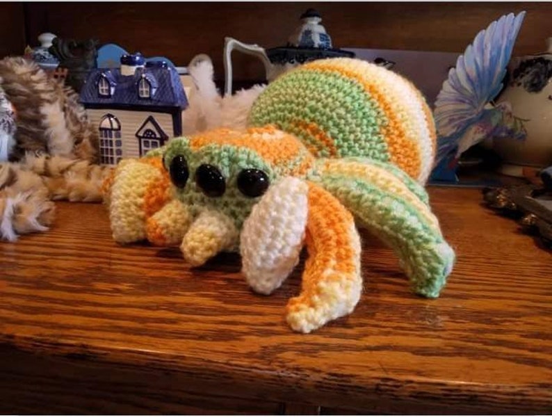 Knitted Tarantula Spider Fully Poseable - Orange Blank, Handmade to ...