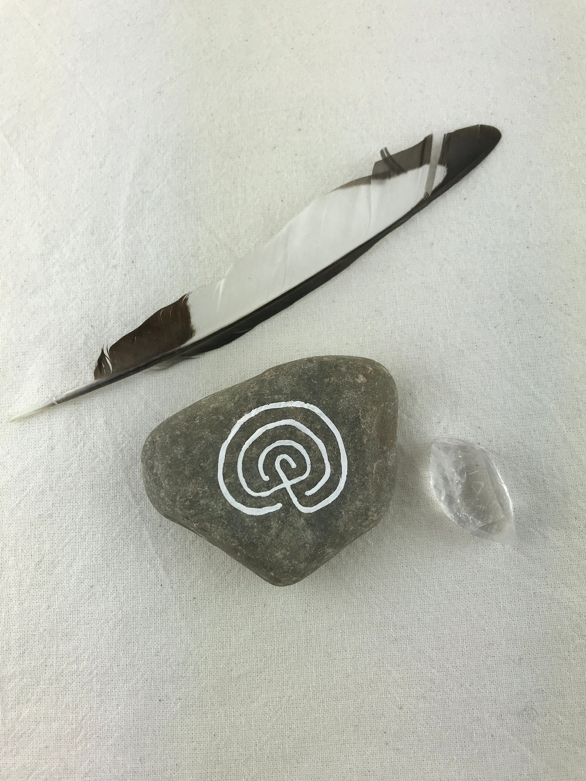 Labyrinth Stone//labyrinth//hand Painted Labyrinth//meditation Tool ...