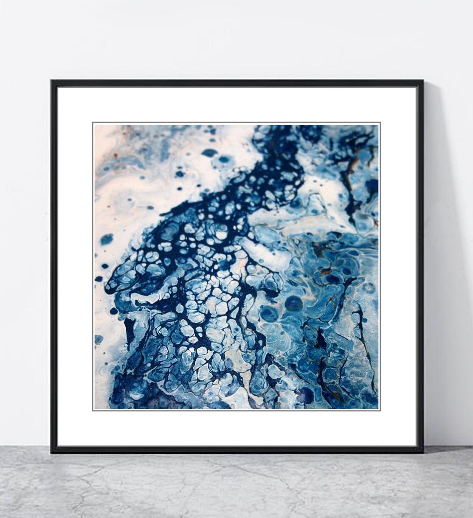 Blue Wave - Abstract Digital Art Print (download Only) - Etsy