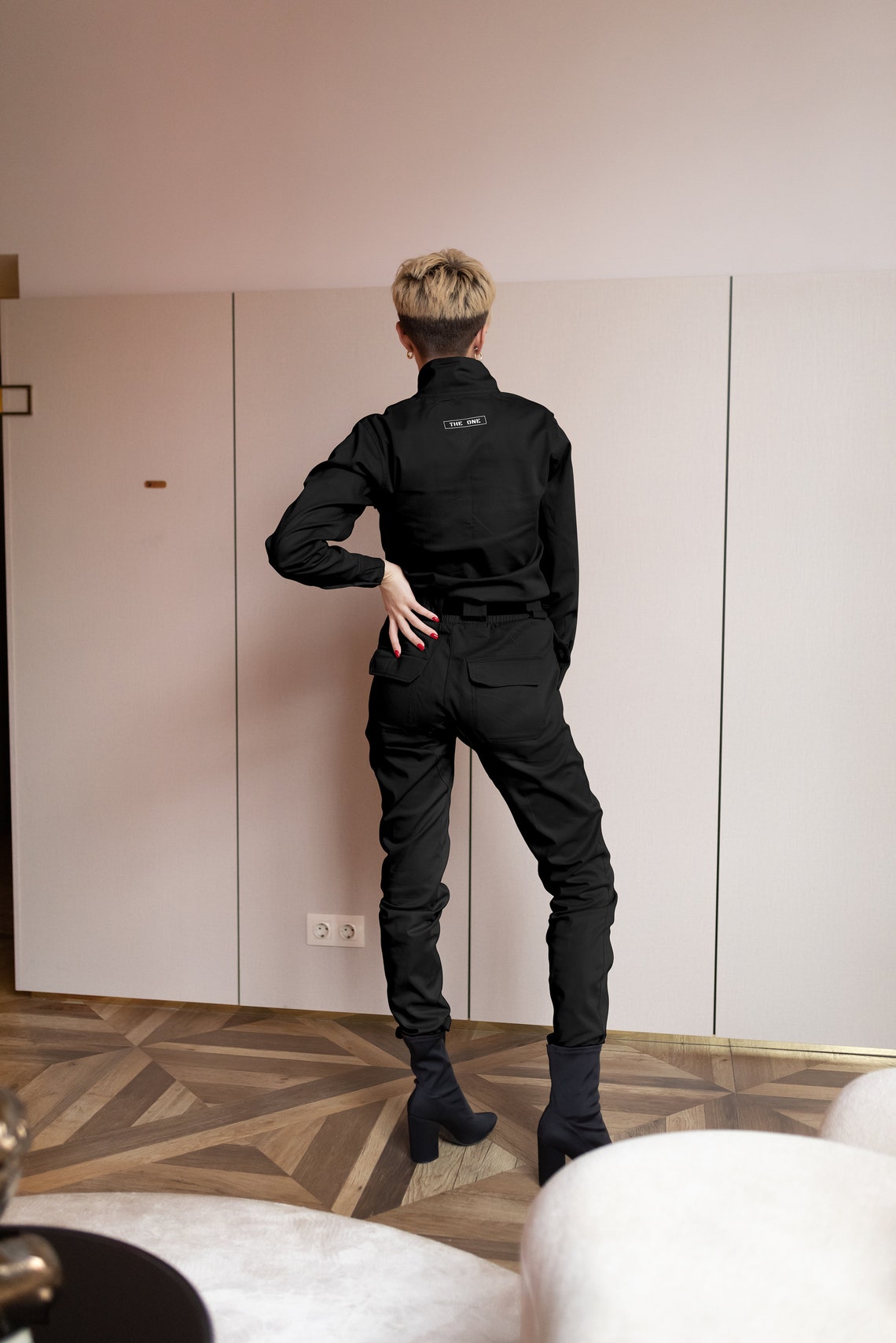 Black Techwear Womens Jumpsuit, Futuristic Jumpsuit, Punk Jumpsuit ...