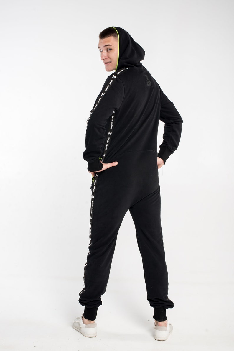 Black Mens Jumpsuit, Unique Overalls, Men Overall, Insulated Coveralls ...