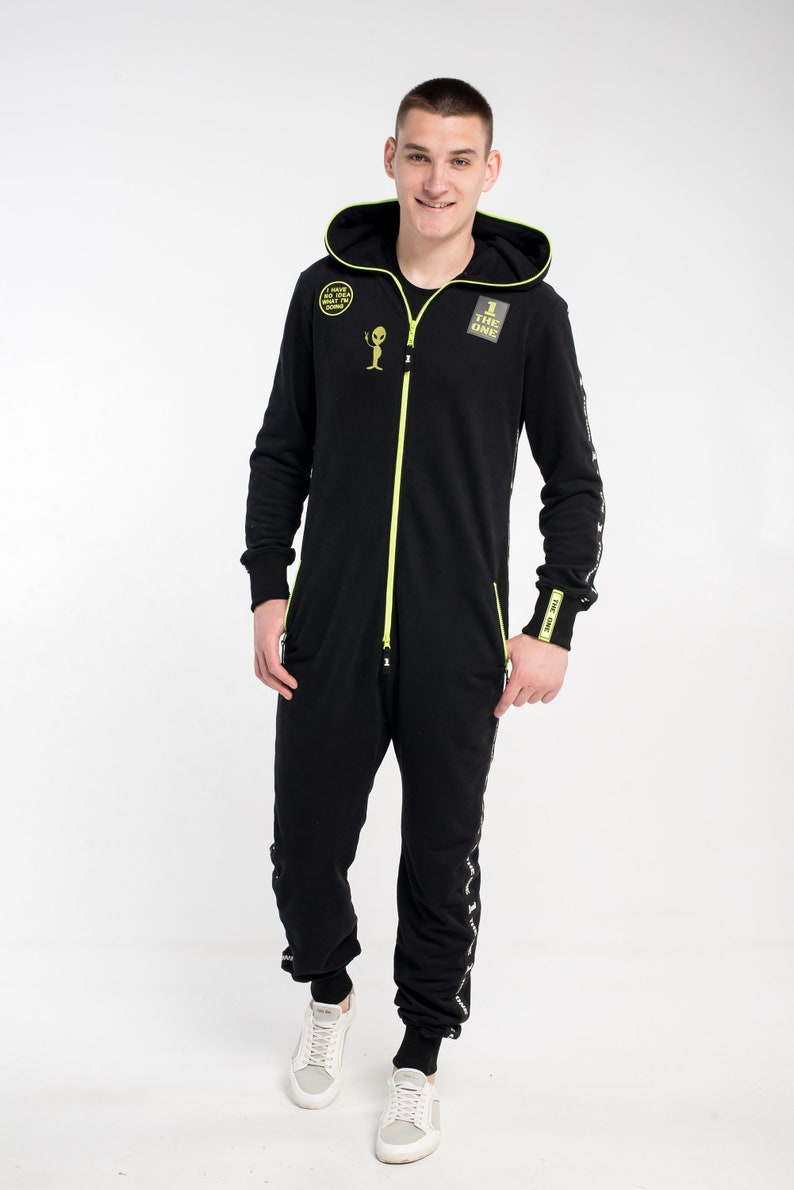Black Mens Jumpsuit, Unique Overalls, Men Overall, Insulated Coveralls ...