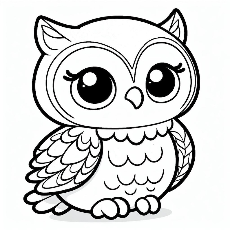 Owl With SVG Baby Owl Outline Cricut Silhouette Cut File Baby Owl Cute ...