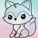 Cute Little Fox Kit SVG Baby Fox Outline Cricut Silhouette Cut File ...