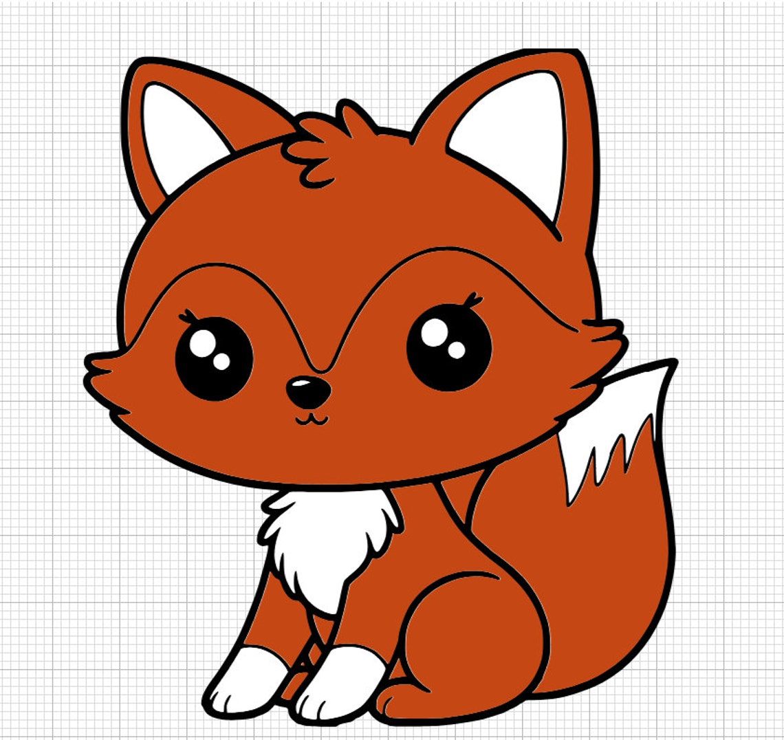 Cute Fox Outline SVG, Cricut Silhouette Cut File (digital Download) - Etsy