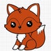 Cute Little Fox Kit SVG Baby Fox Outline Cricut Silhouette Cut File ...