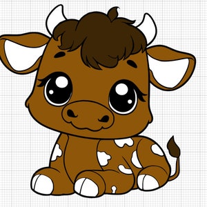 Cute Calf Svg Cow Svg Farm Animal Svg Baby Animal Svg Cutting Machine ...