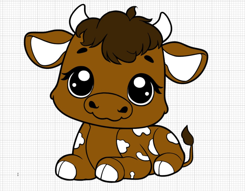 Cute Calf Svg Cow Svg Farm Animal Svg Baby Animal Svg Cutting Machine ...
