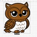 Owl With SVG Baby Owl Outline Cricut Silhouette Cut File Baby Owl Cute ...
