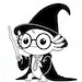 Harry Potl and Friends Cute Axolotl Magic Wizard Svg, Outline Svg Files ...