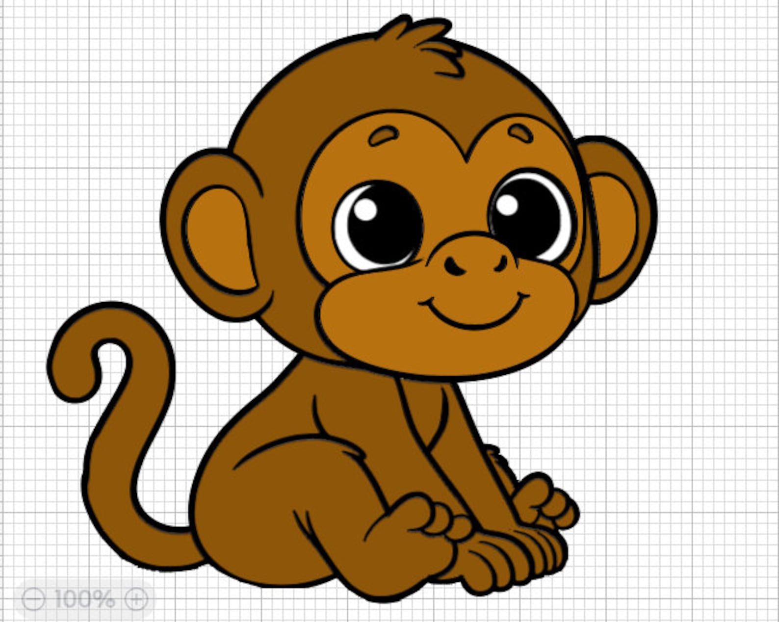 Cute Monkey Outline SVG, Jungle Animal, Baby Shower, Cricut, Cut File, Cute,shirt,birthday,png ...