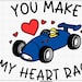 Race Car With Heart SVG Race Car Outline Cricut Silhouette Cut File ...