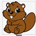 Beaver With SVG Baby Beaver Outline Cricut Silhouette Cut File Baby ...