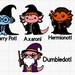 Harry Potl and Friends Cute Axolotl Magic Wizard Svg, Outline Svg Files ...