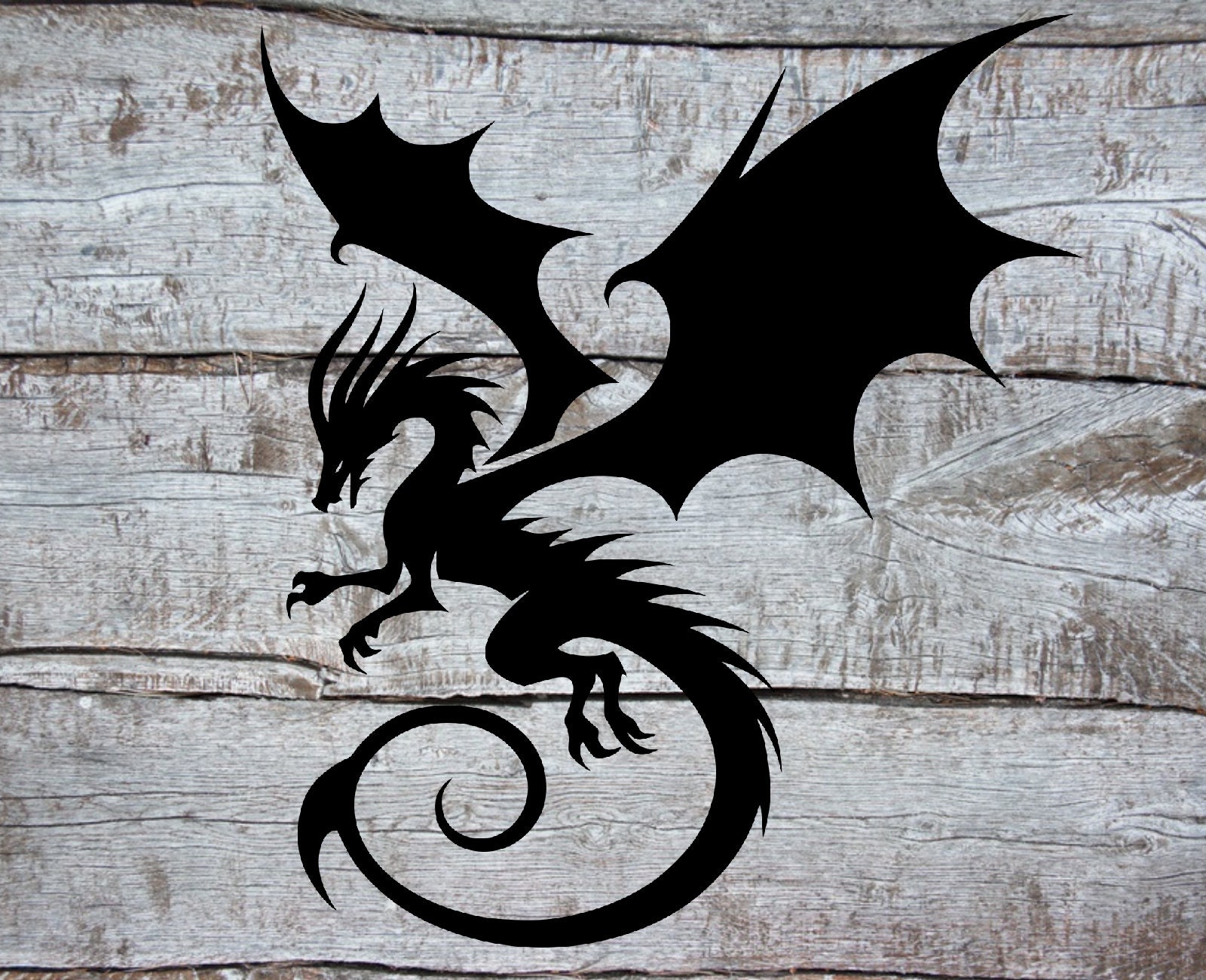 SVG File Dragon Silhouette, Flying Dragon, Dungeons and Dragons ...