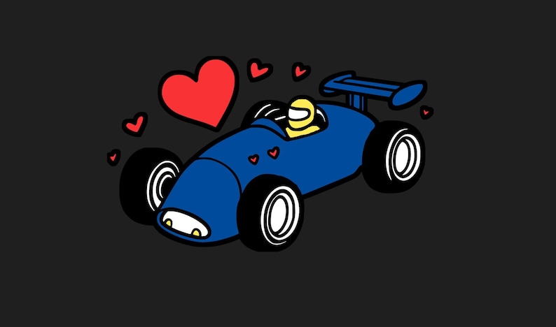 Race Car With Heart SVG Race Car Outline Cricut Silhouette Cut File ...