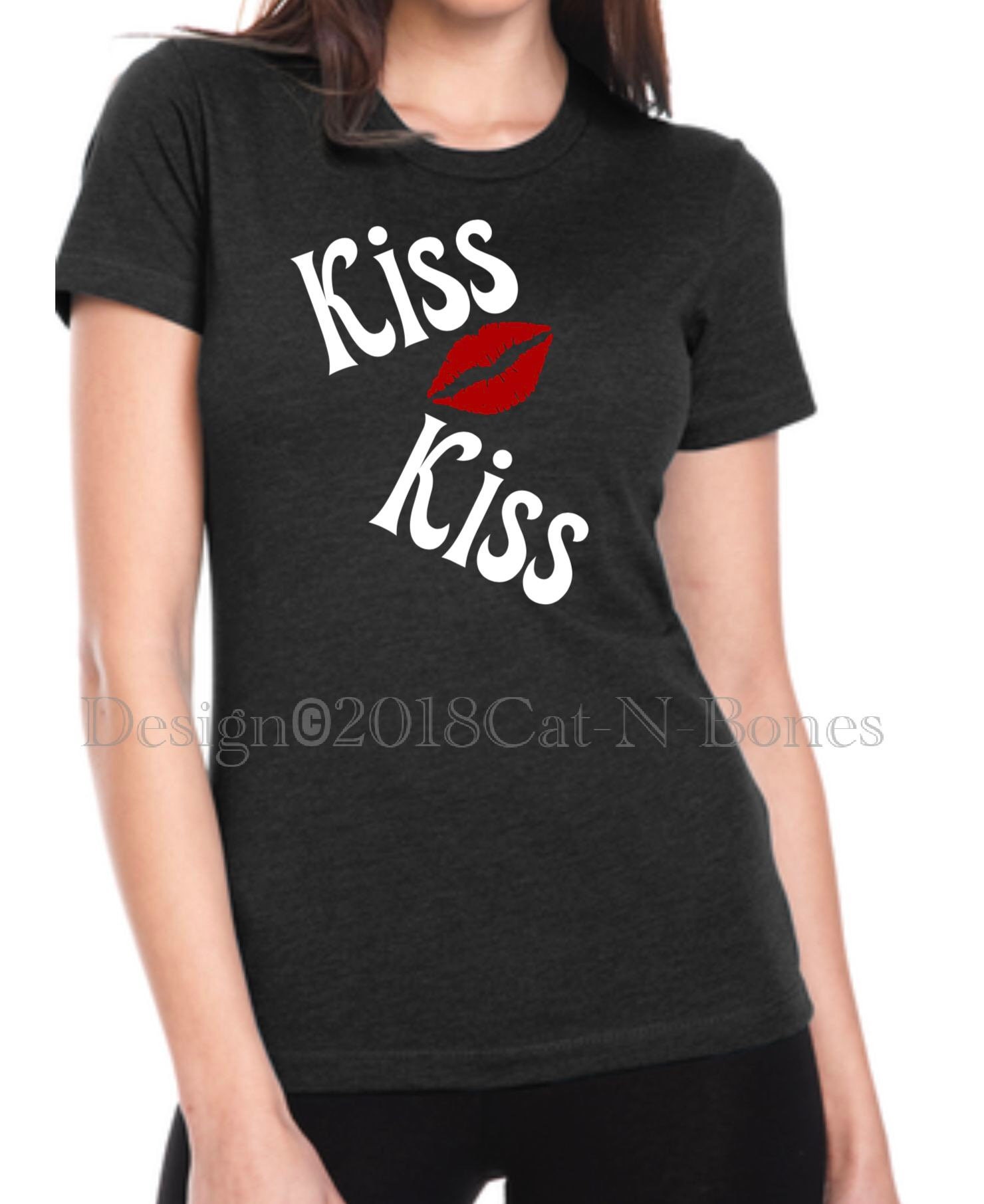 Graphic Tees for Women kiss Kiss V-neck Shirts Gifts for - Etsy UK