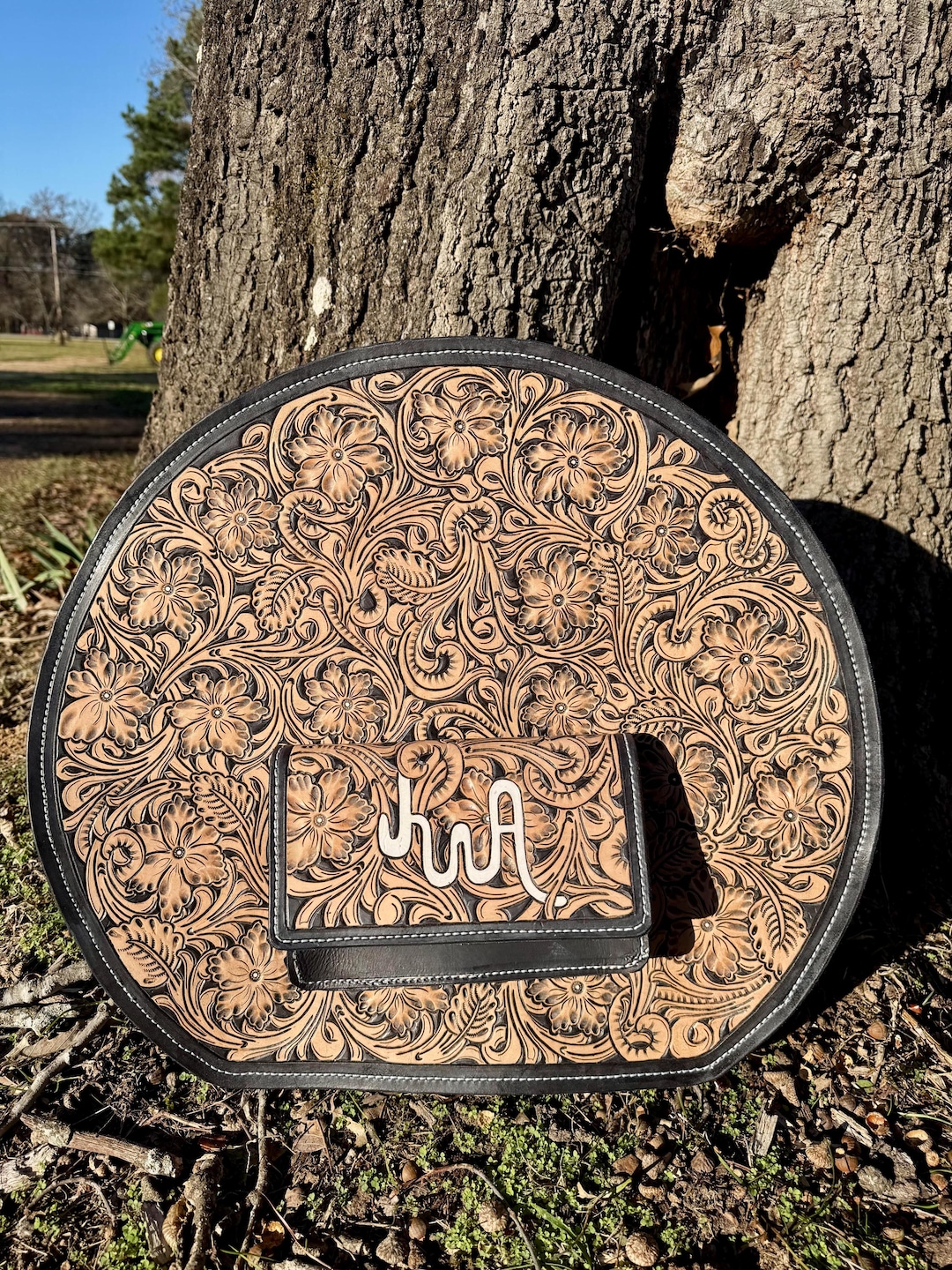 Custom Tooled Leather Rope Bag - Etsy