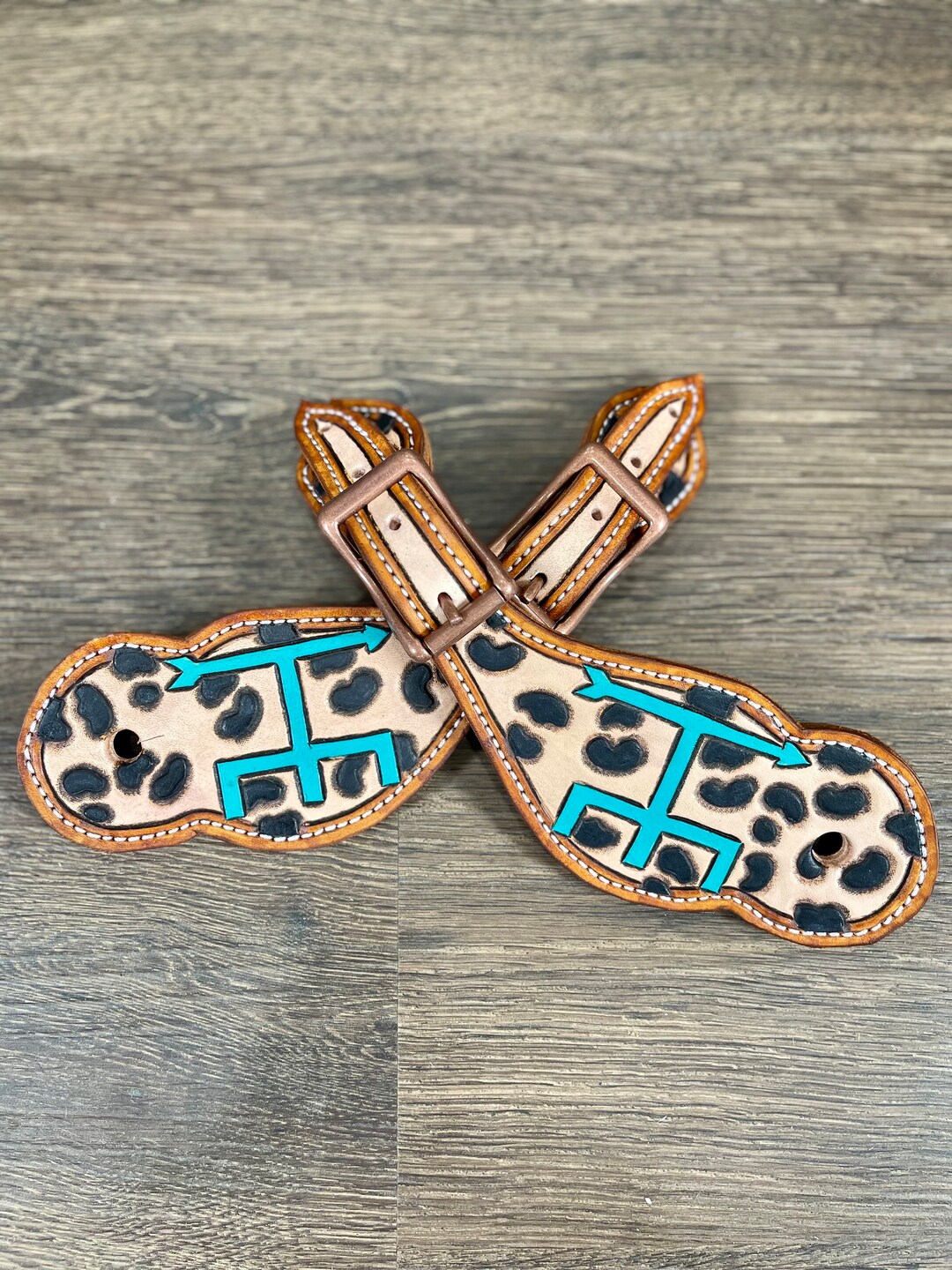 Custom Tooled Leather Spur Straps - Etsy