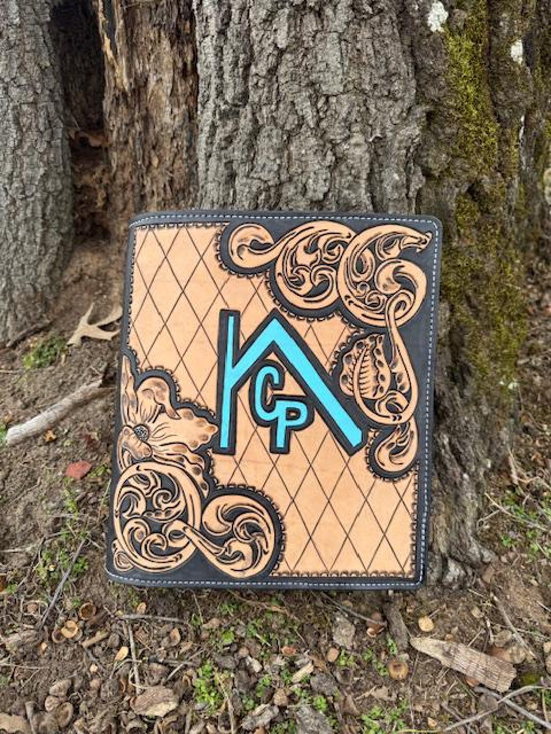 Custom Tooled Leather Three Ring Binder - Etsy