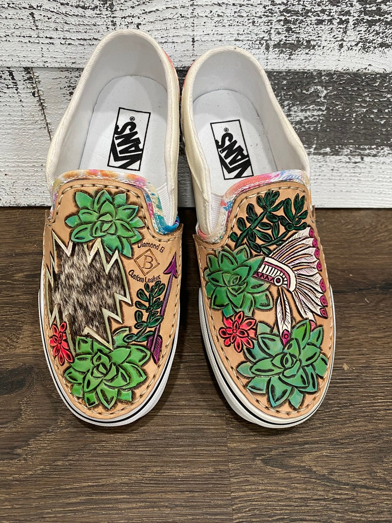 Custom Tooled Leather Vans - Etsy