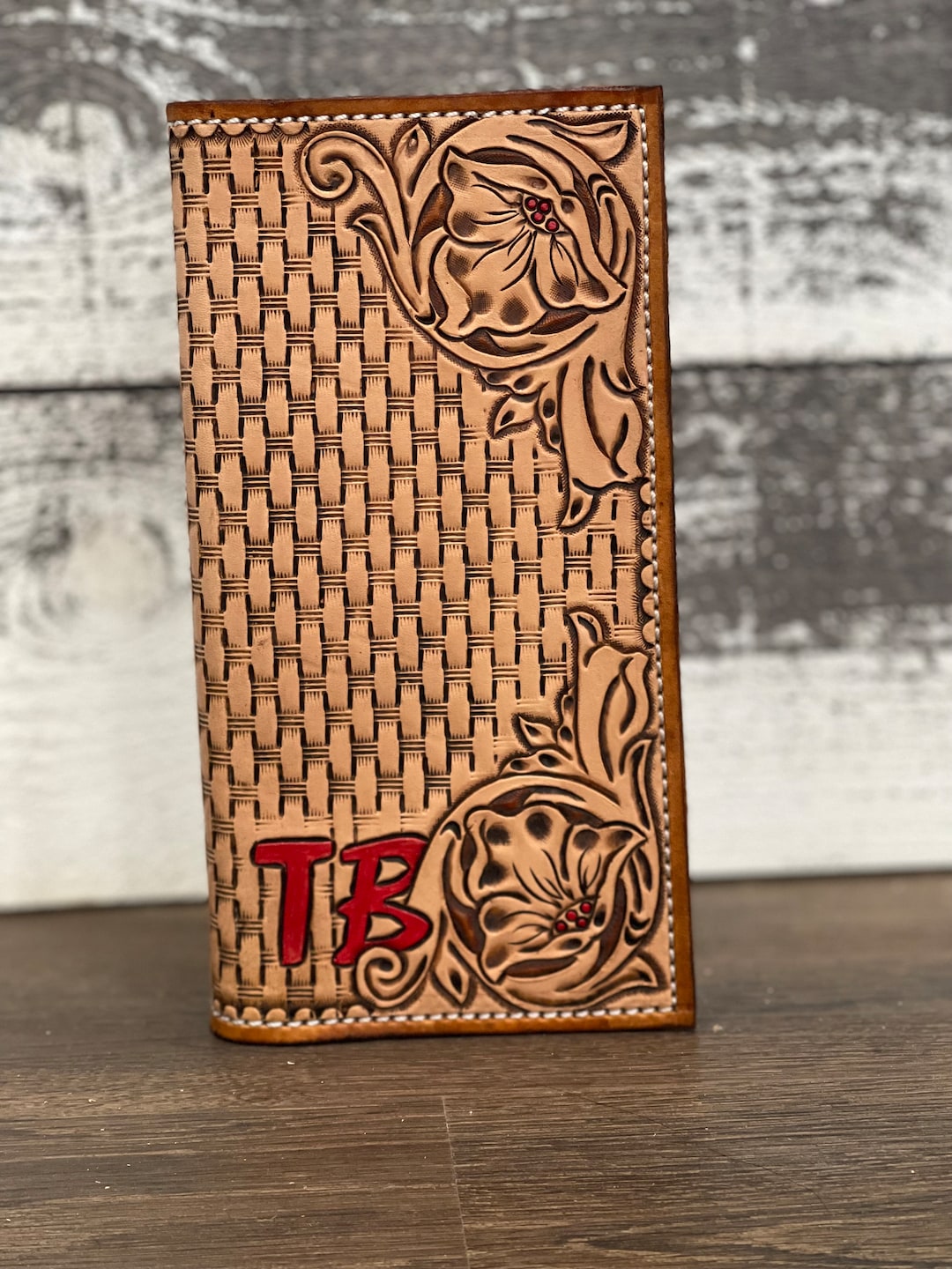 Custom Tooled Leather Tally Book - Etsy