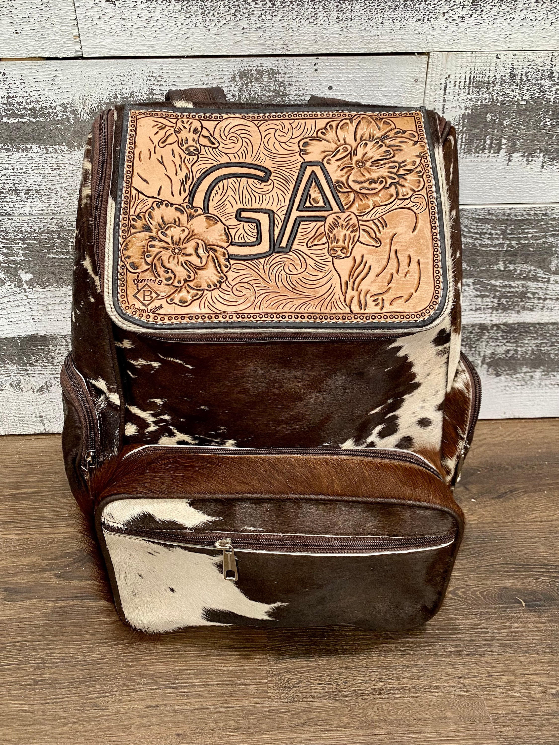 Custom Tooled Leather Hair on Hide Bag - Etsy