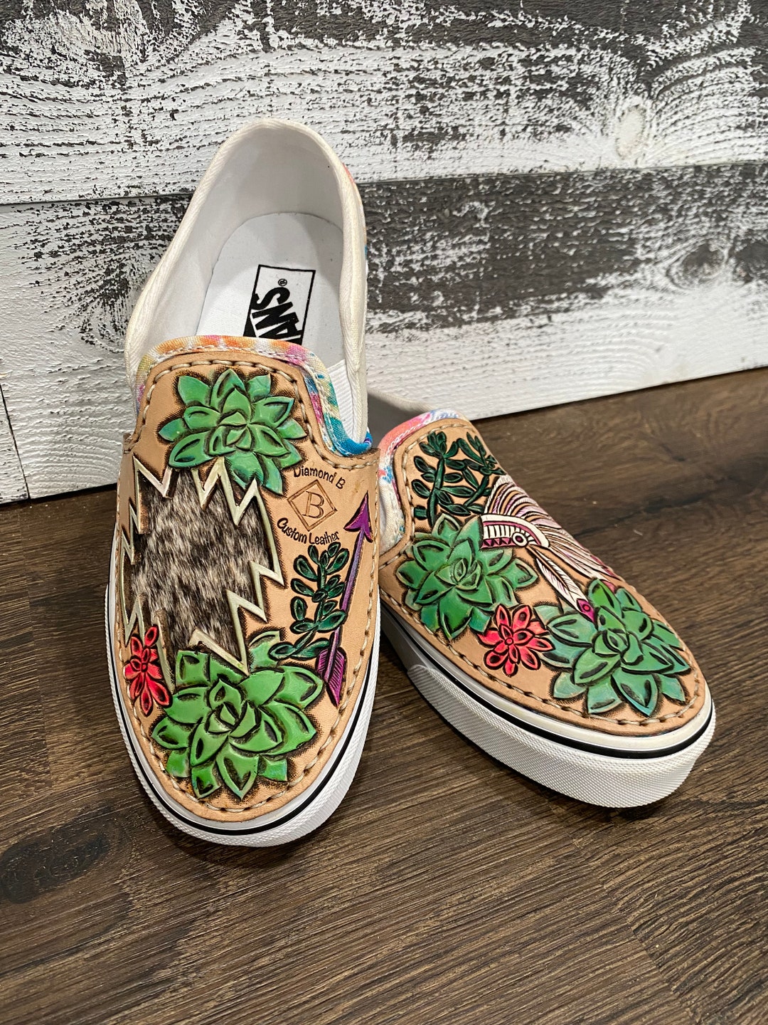 Custom Tooled Leather Vans - Etsy