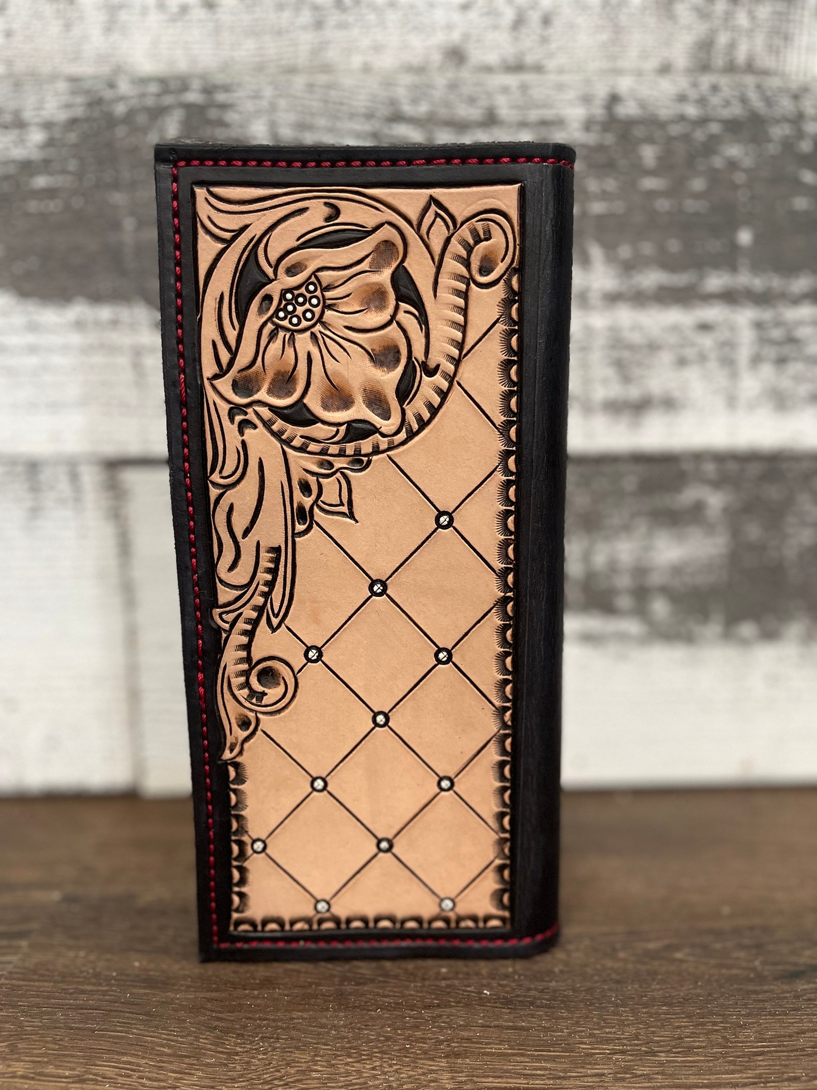 Custom Tooled Leather Tally Book - Etsy