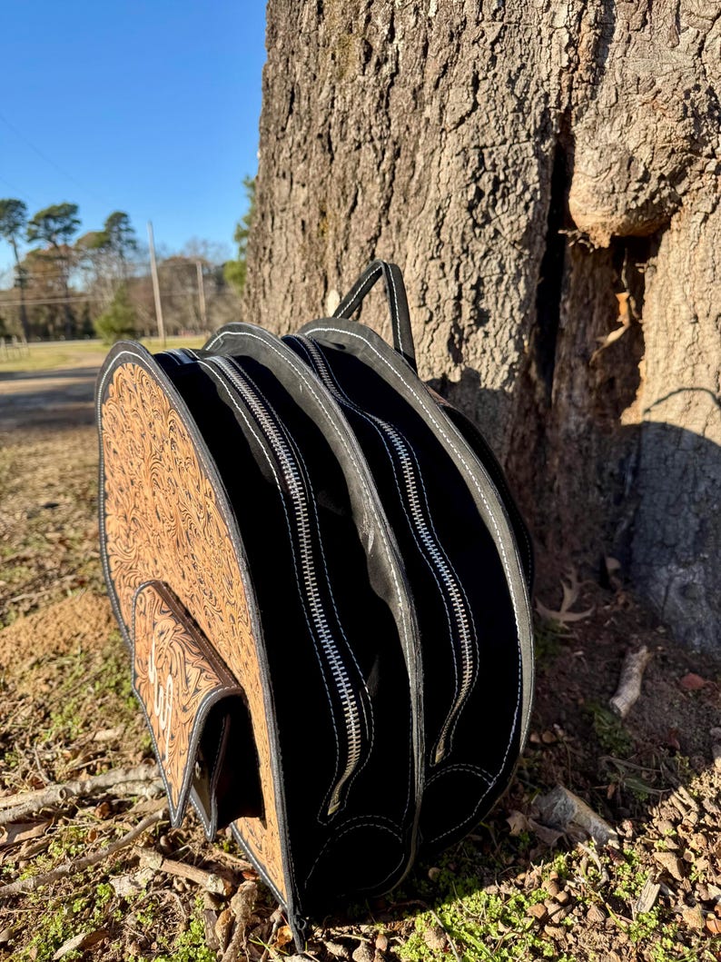 Custom Tooled Leather Rope Bag - Etsy