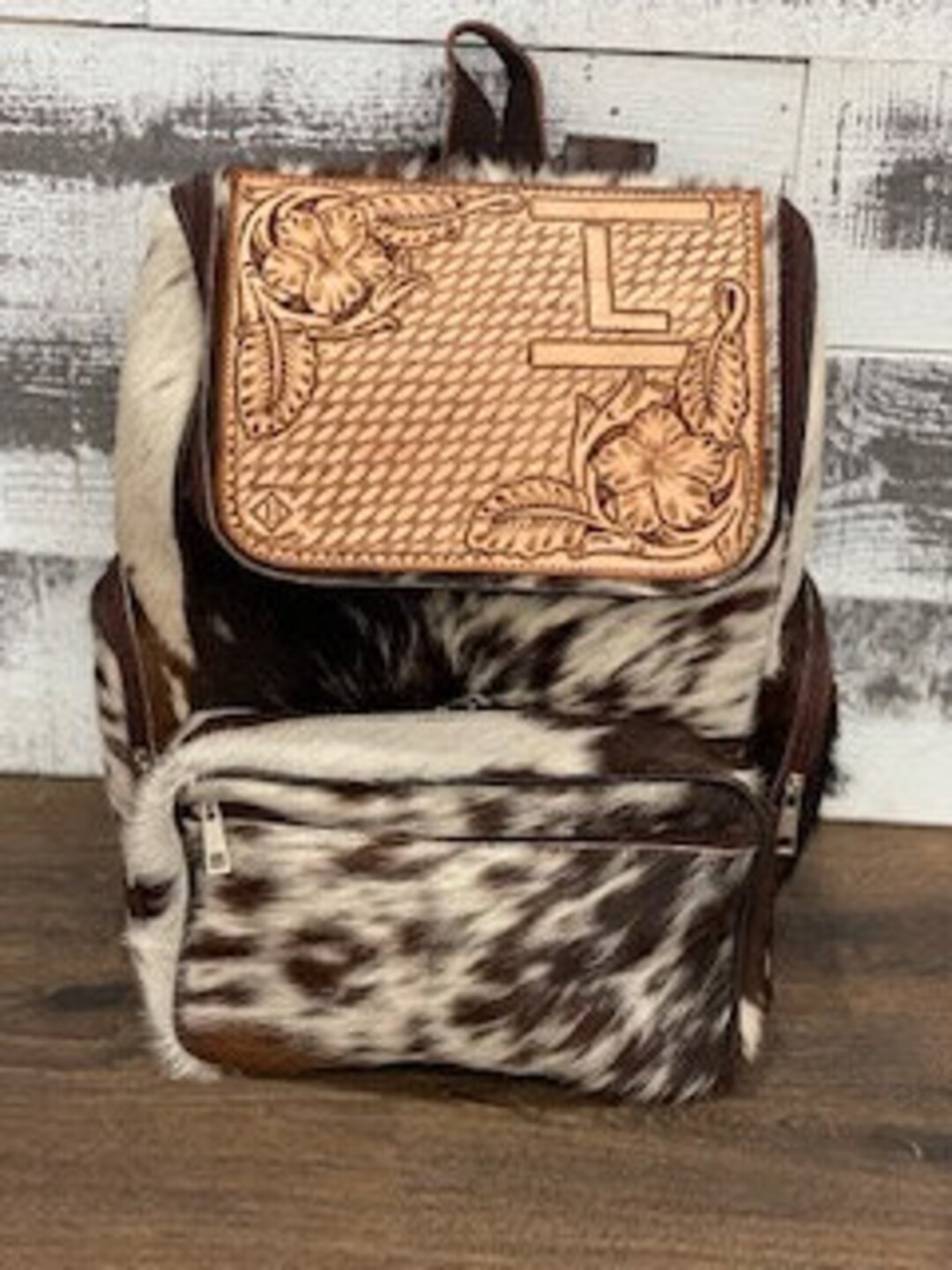 Custom Tooled Leather Hair on Hide Bag - Etsy