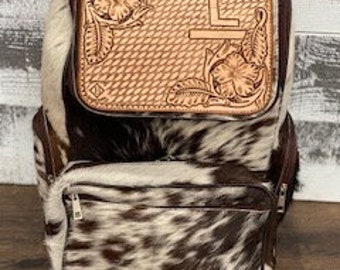 Custom Tooled Leather Hair on Hide Bag - Etsy